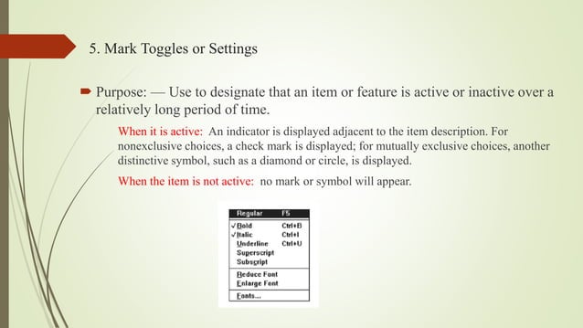 User Interface Design- Module 3 Menus | PDF