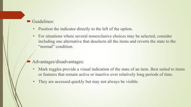 User Interface Design- Module 3 Menus | PDF