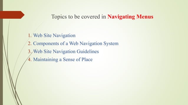 User Interface Design- Module 3 Menus | PDF