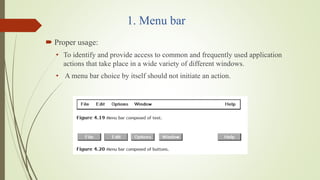 User Interface Design- Module 3 Menus | PDF