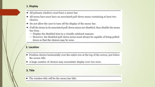 User Interface Design- Module 3 Menus | PDF