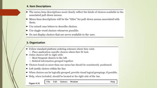 User Interface Design- Module 3 Menus | PDF