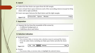 User Interface Design- Module 3 Menus | PDF