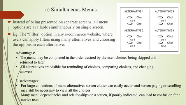 User Interface Design- Module 3 Menus | PDF
