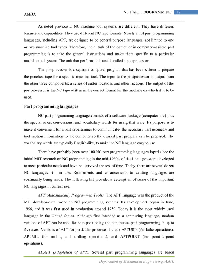 NC part programing & Robotics | PDF | Programming Languages | Computing