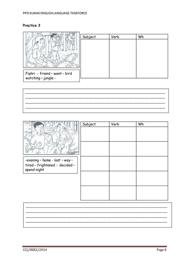 Narrative Writing for UPSR (Worksheet)