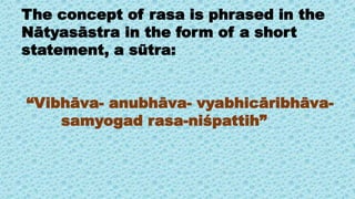 Indian Aesthetics- Theory of Rasa in the context of Natya shastra | PPT