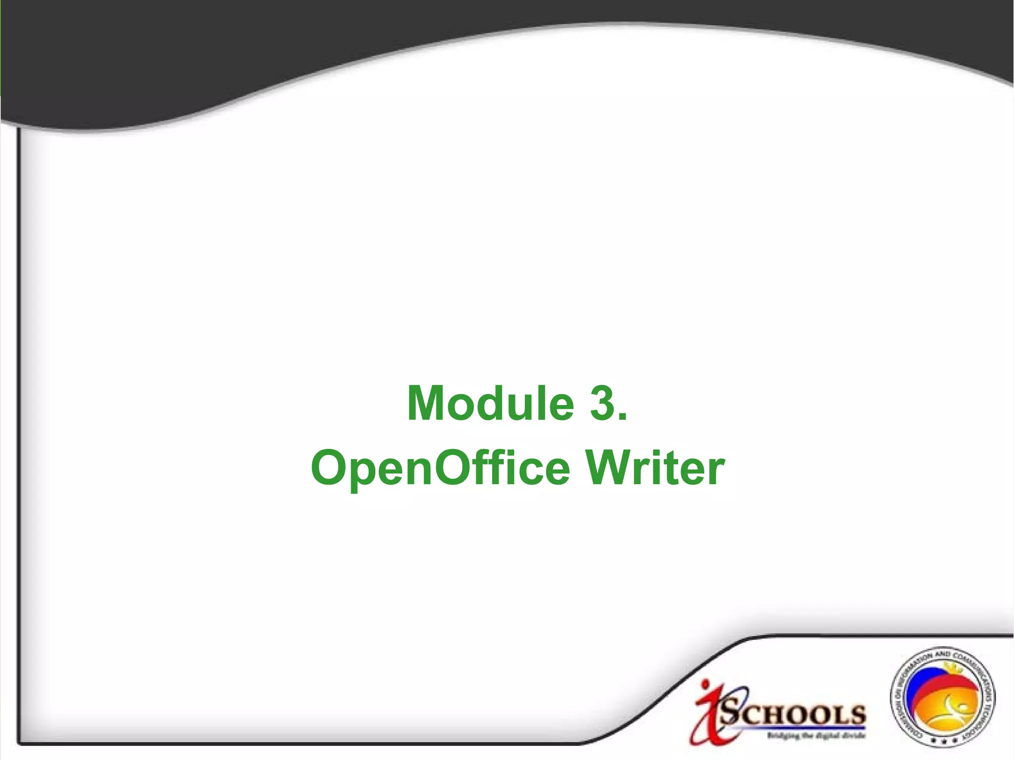 Module 3 open office writer | ODP