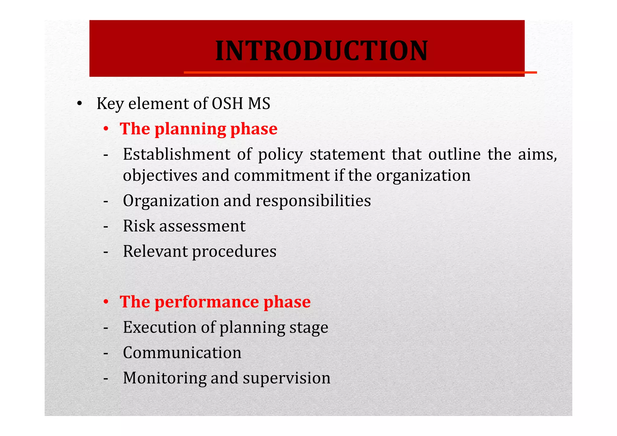 Module 3 OSH Management System MS1722:2003 OSH-MS | PDF