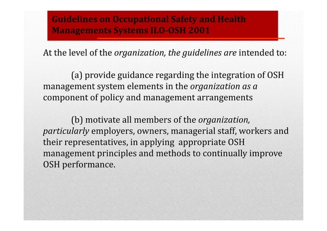 Module 3 OSH Management System MS1722:2003 OSH-MS