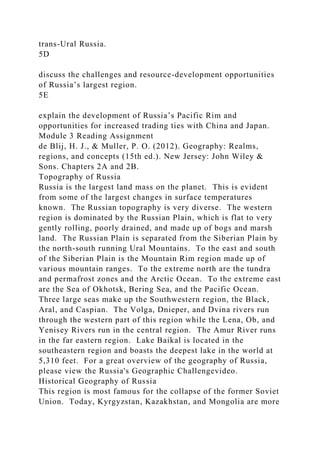 Module 3 OverviewRussian Realm and RegionsIn this module, you .docx
