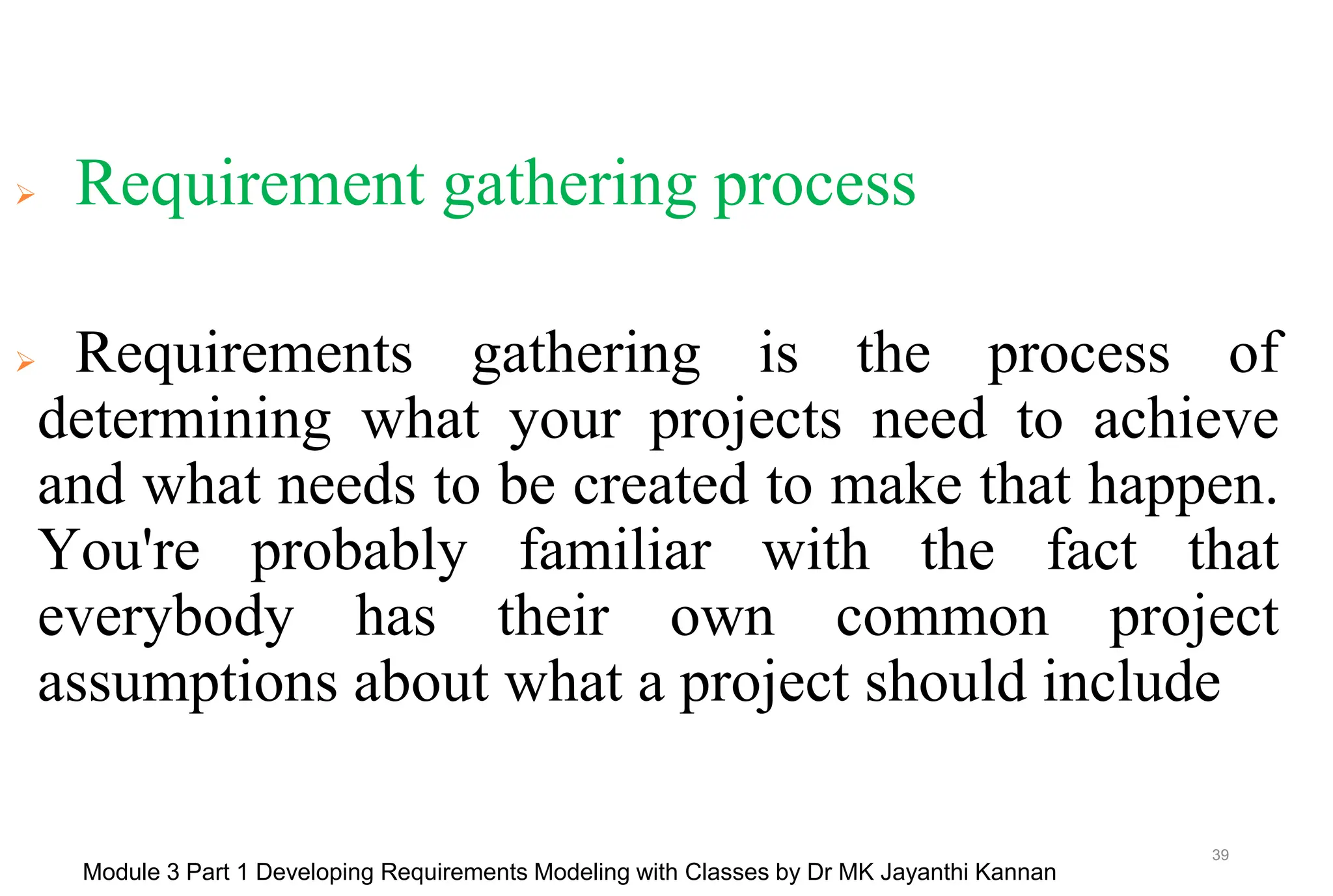OOSE_ Developing Requirements Modelling with Classes | PPT