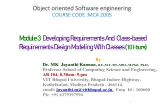 OOSE_ Developing Requirements Modelling with Classes | PPT