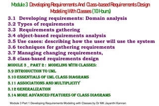 OOSE_ Developing Requirements Modelling with Classes | PPTX