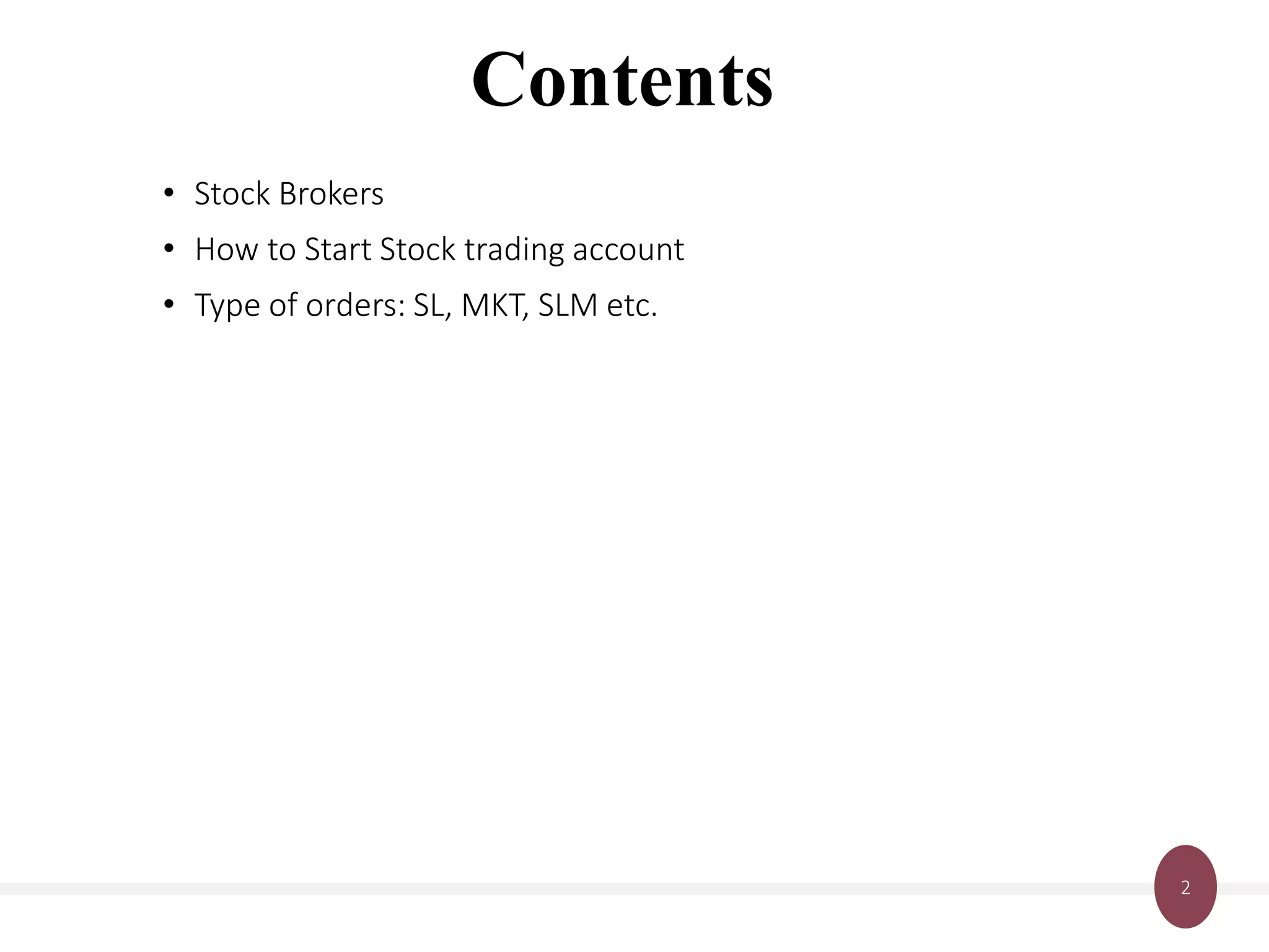 Stock Broking & How to open a trading account and learn order types | PPT