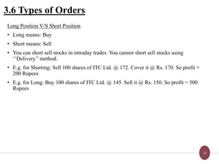 Stock Broking & How to open a trading account and learn order types | PPT