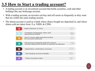Stock Broking & How to open a trading account and learn order types | PPT