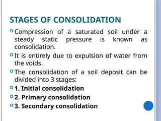 Consolidation of soil , diploma level topic | PPTX