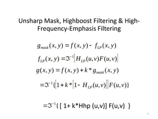 Digital Image Processing Module 3 Notess | PPT