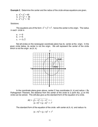 Module 3 plane coordinate geometry | PDF