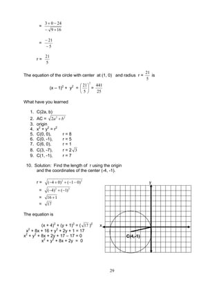 Module 3 plane coordinate geometry | PDF