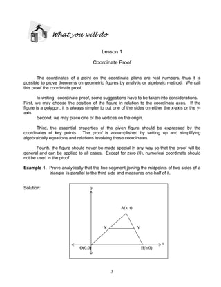 Module 3 plane coordinate geometry | PDF