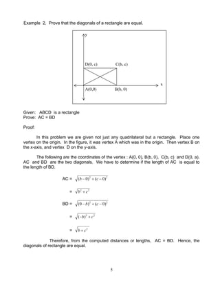 Module 3 plane coordinate geometry | PDF