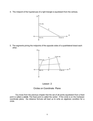Module 3 plane coordinate geometry | PDF