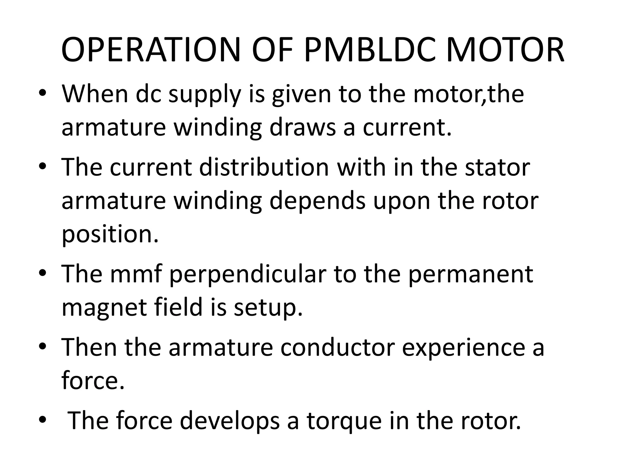 PERMANENT MAGNET BRUSHLESS DC MOTOR | PPTX