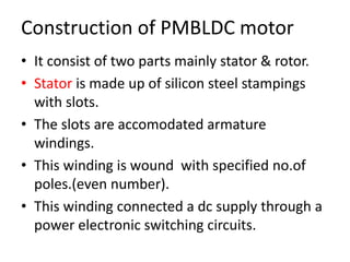 PERMANENT MAGNET BRUSHLESS DC MOTOR | PPTX