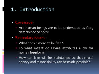 the nature of free will in Christianity and Hinduism | PPTX