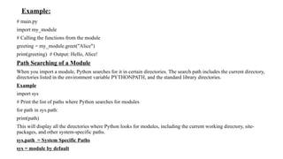 Python module 3, b.tech 5th semester ppt | PPT