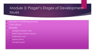 Module 3 report Facilitating learning | PPTX