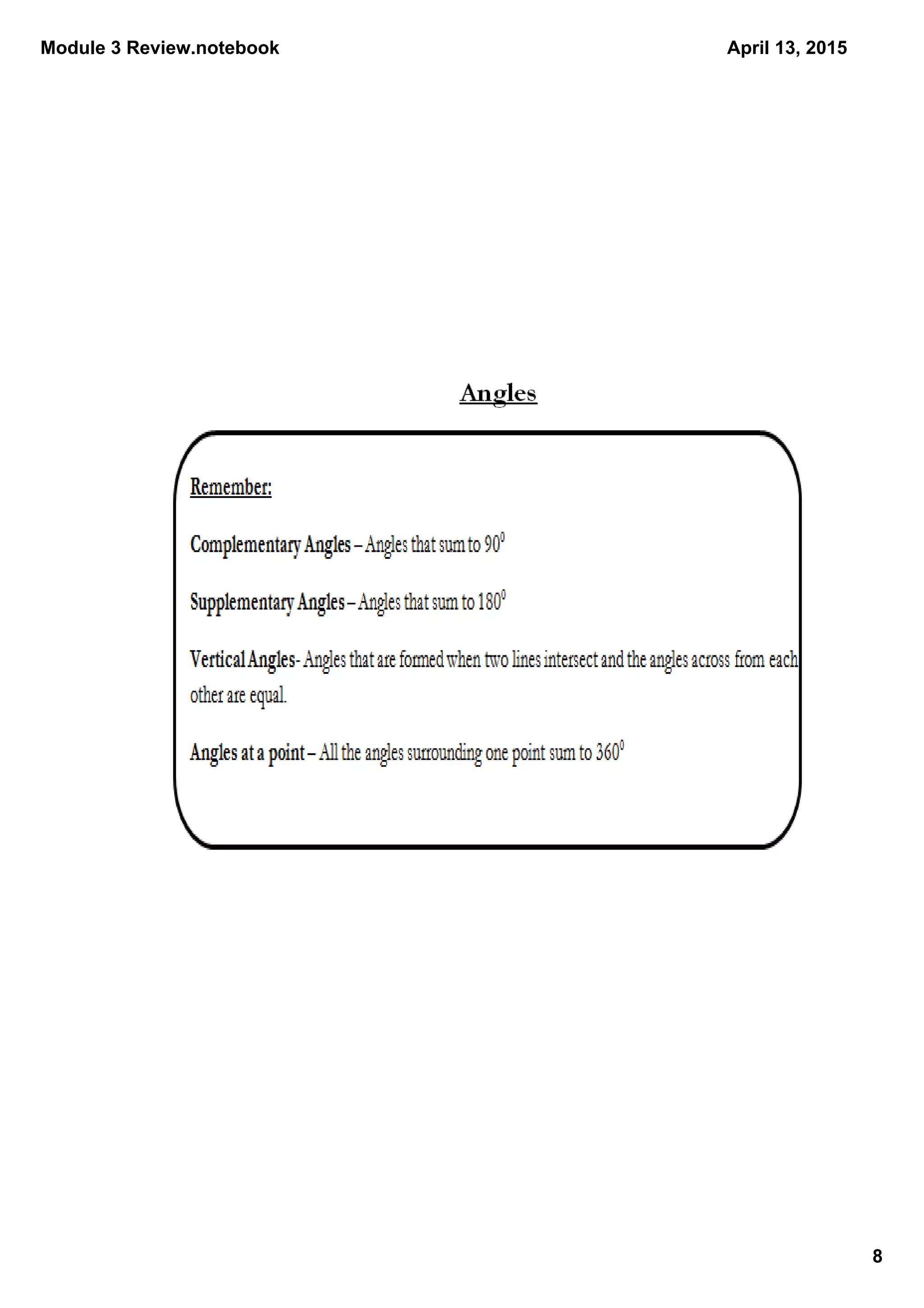 Module 3 review packet | PDF