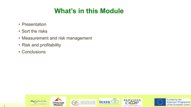 Risk Management - Basic Farm Management - LeadFarm Project | PPT
