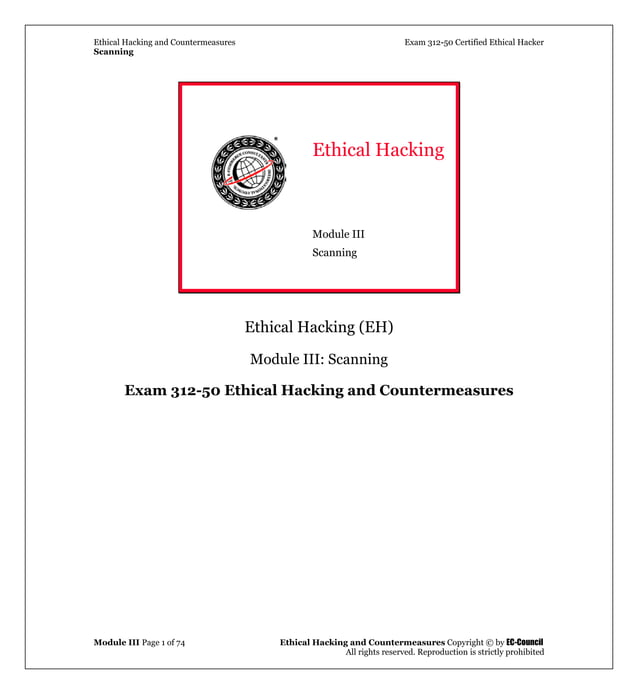 Module 3 (scanning) | PDF | Computer Networking | Computing