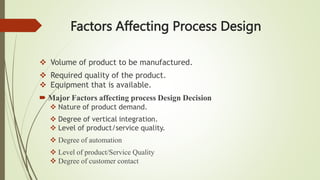Operations Management Process Design | PPTX