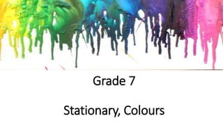 Stationary and colours | PPT