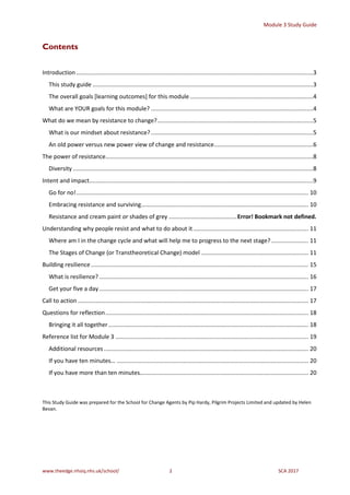 Module 3 study guide - School for Change Agents | PDF