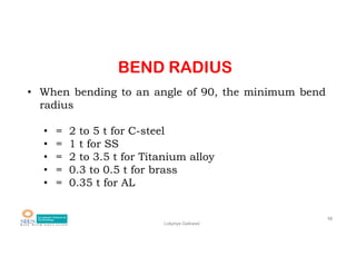 Module 3_Theory of bending operation in sheet metal | PDF