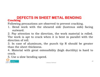Module 3_Theory of bending operation in sheet metal | PDF