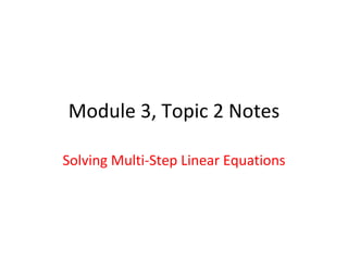 Module 3 topic 2 notes | PPT