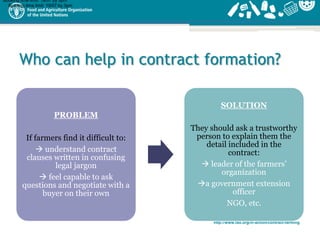 Module 3: Understanding the content of an agricultural contract | PPT