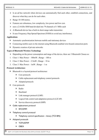 Module 3 wlan,bluetooth vlan | PDF