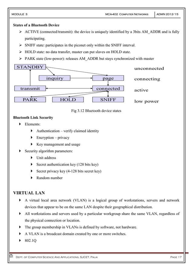 Module 3 wlan,bluetooth vlan | PDF