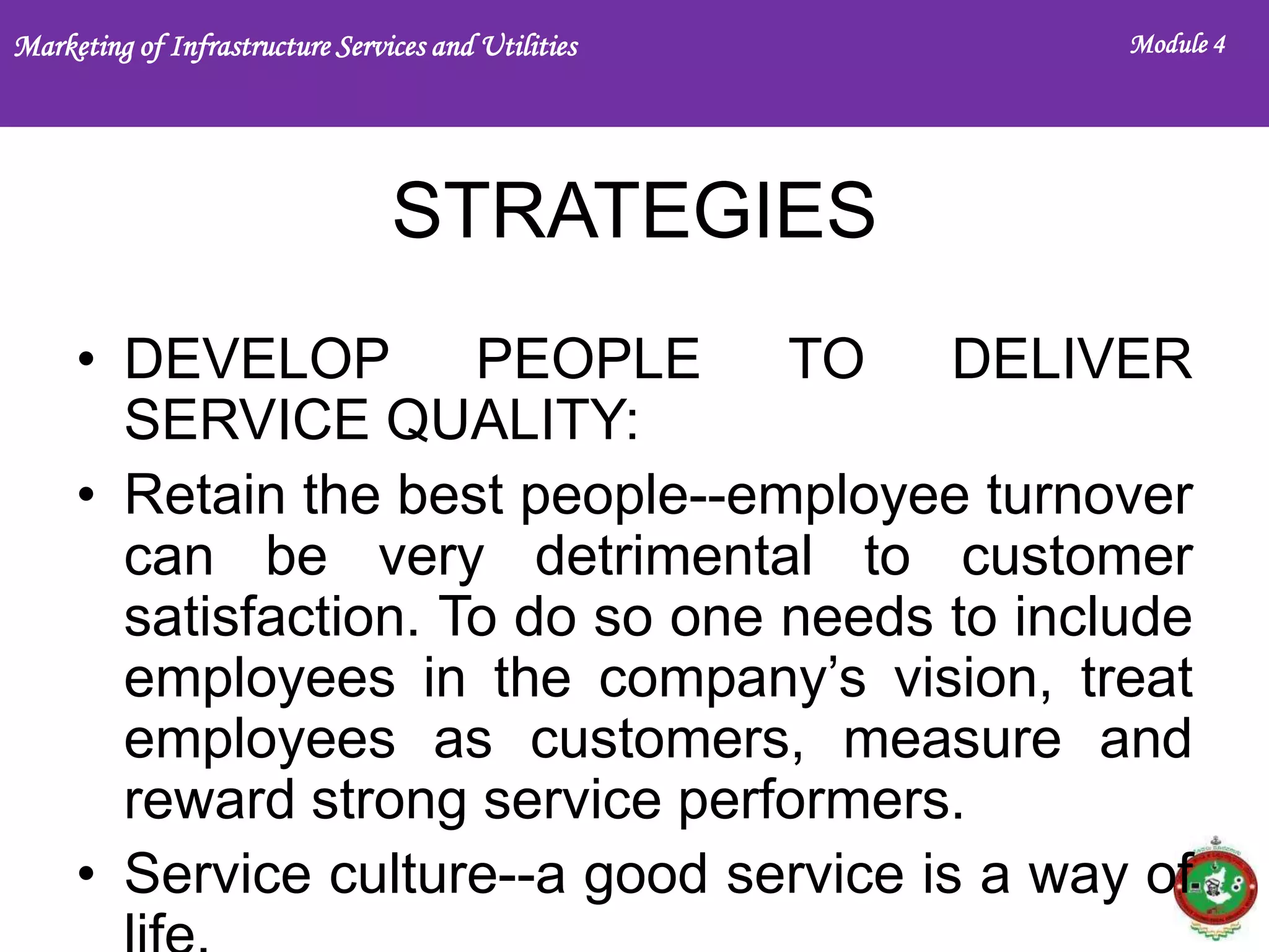 EMPLOYEES ROLE IN SERVICE DELIVERY - Module 4 | PPTX
