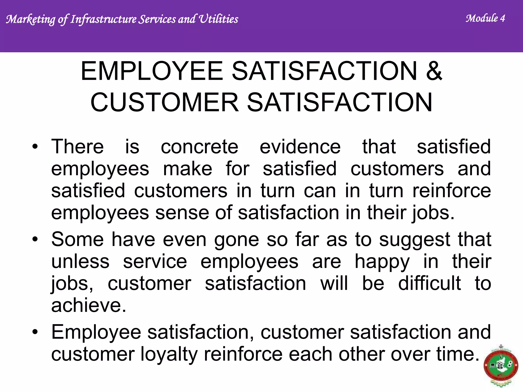 EMPLOYEES ROLE IN SERVICE DELIVERY - Module 4 | PPTX