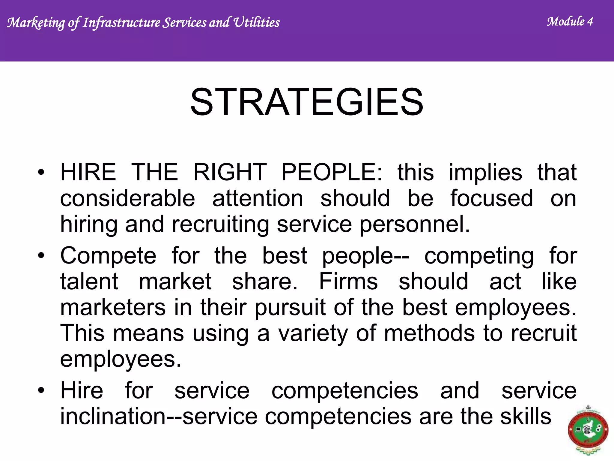 EMPLOYEES ROLE IN SERVICE DELIVERY - Module 4 | PPTX
