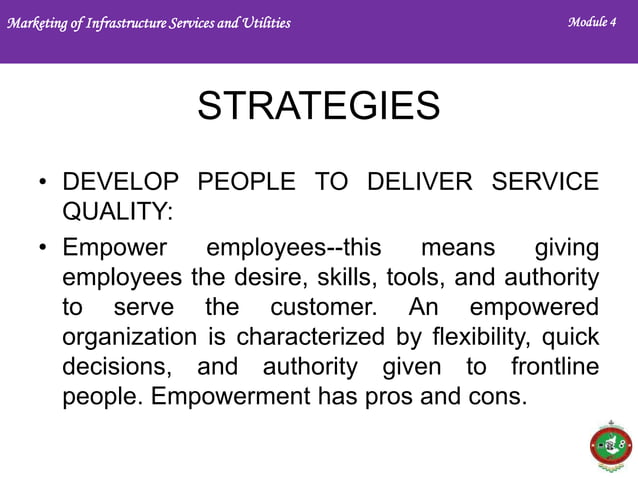 EMPLOYEES ROLE IN SERVICE DELIVERY - Module 4 | PPTX | Human Resources ...