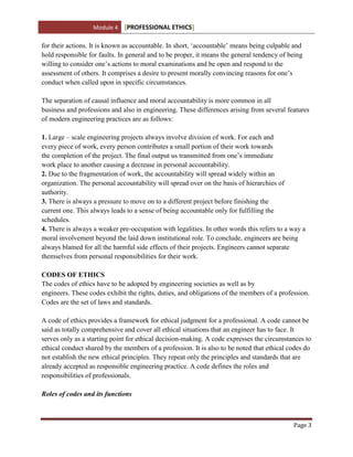 Professional Ethics Module 4 Notes | PDF